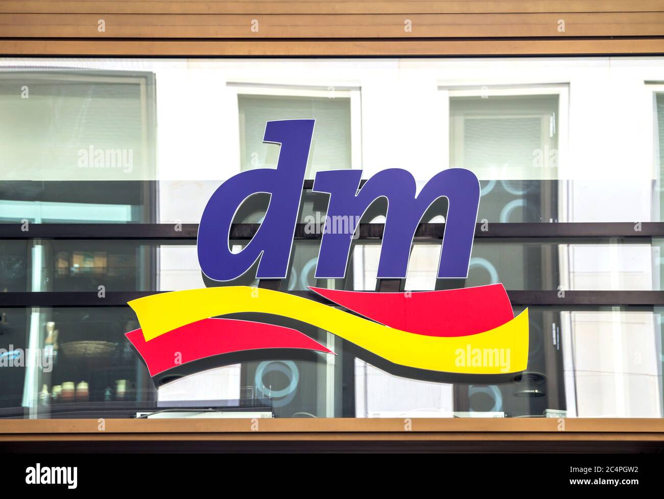 Furth, GERMANY : Dm drogeriemarkt sign. Headquartered in Karlsruhe, Dm ...