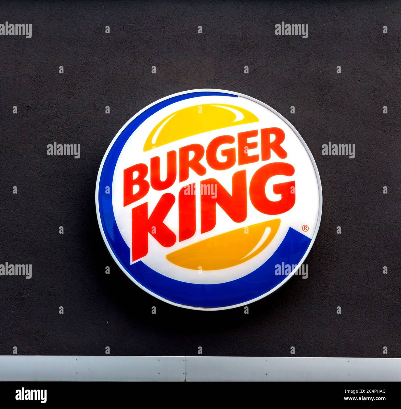 Burger King restaurant exterior. Burger King is chain of hamburger fast ...