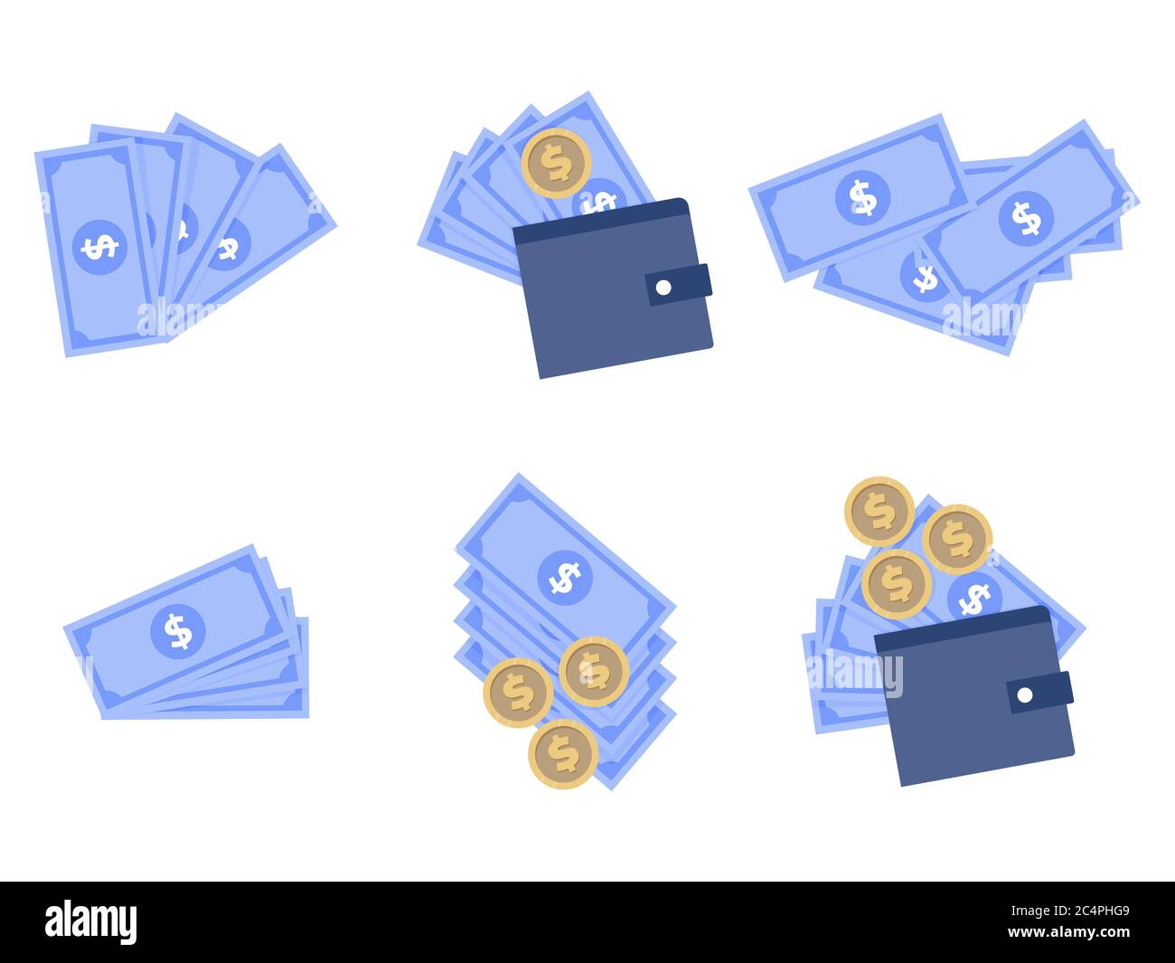 Cash pile Stock Vector Images - Alamy
