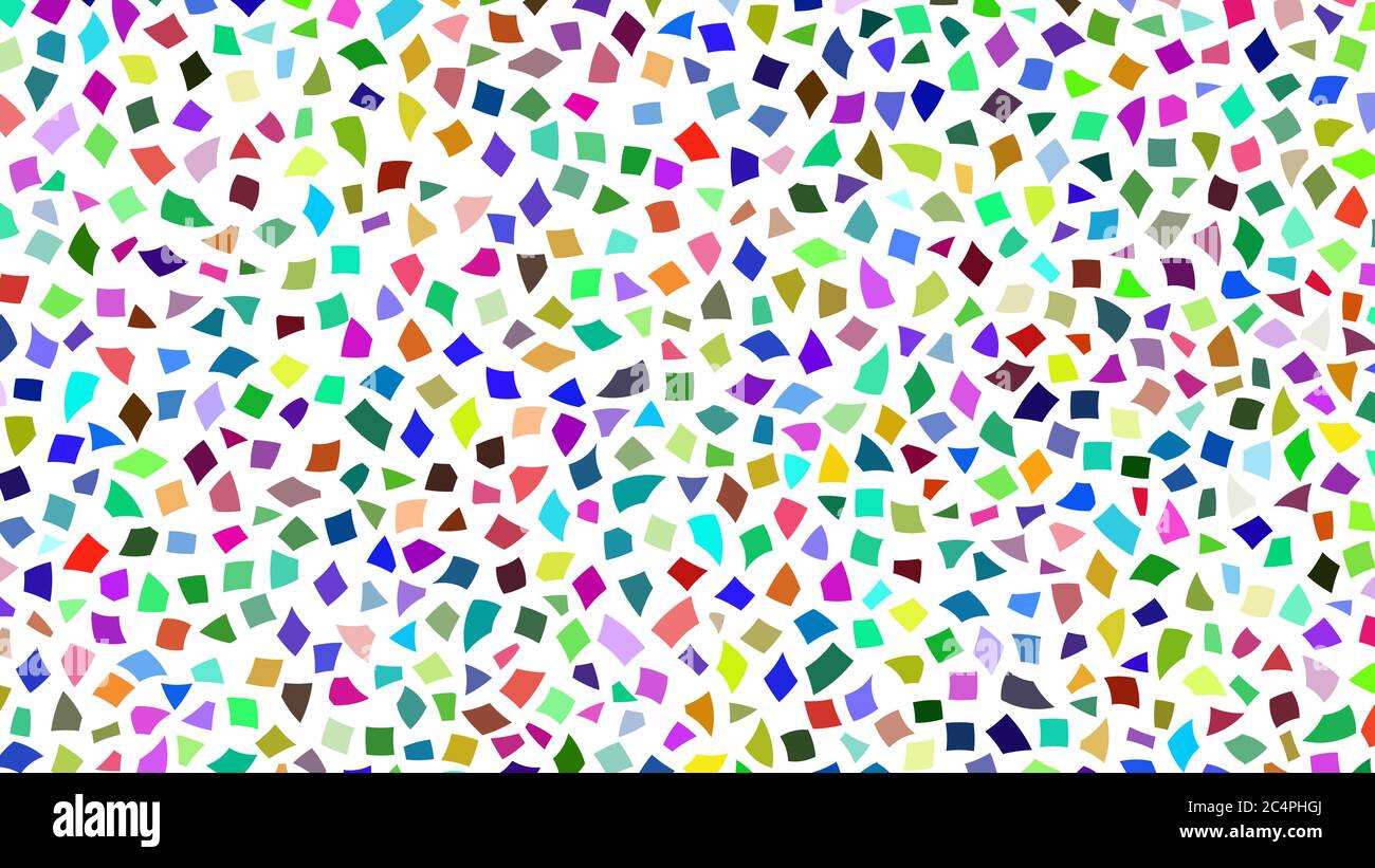 Abstract backdrop of small color pieces of paper or splinters of ...