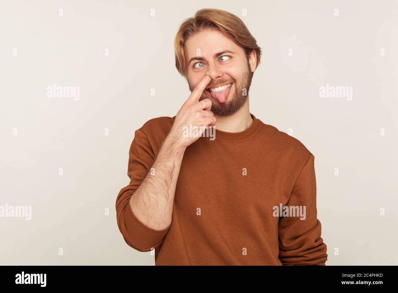 Man picking his nose hi-res stock photography and images - Alamy