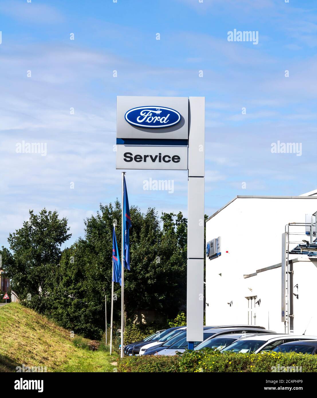 Furth, Germany: Ford dealership building. The Ford Motor Company is an ...