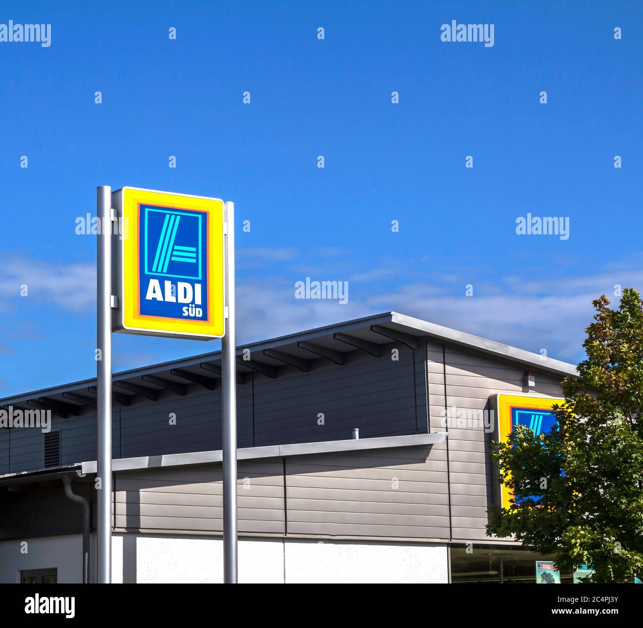 Advertising sign with aldi sud logo hi-res stock photography and images ...