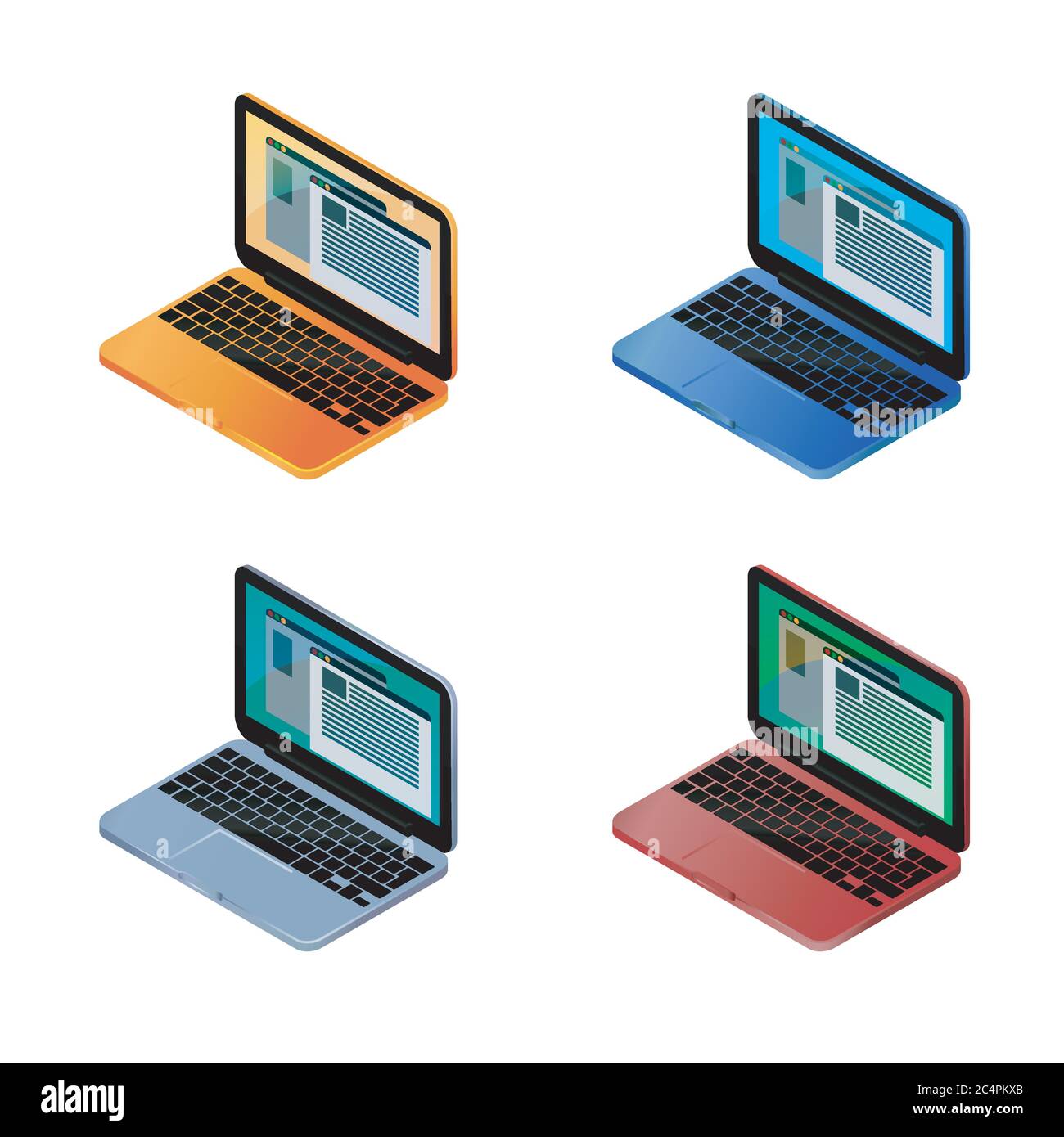 Vector illustration of a collection of multi-colored notebooks Stock ...