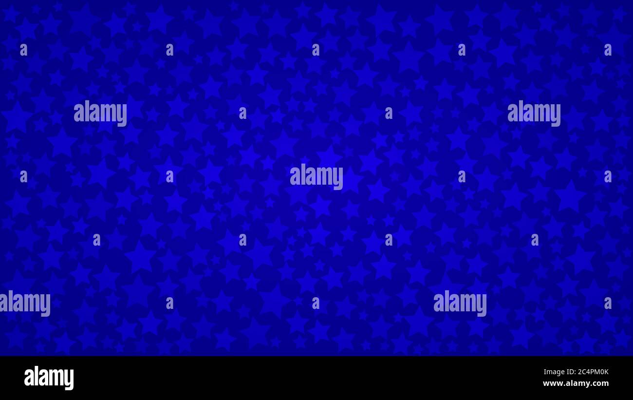 Abstract background of stars of different sizes in blue colors Stock ...