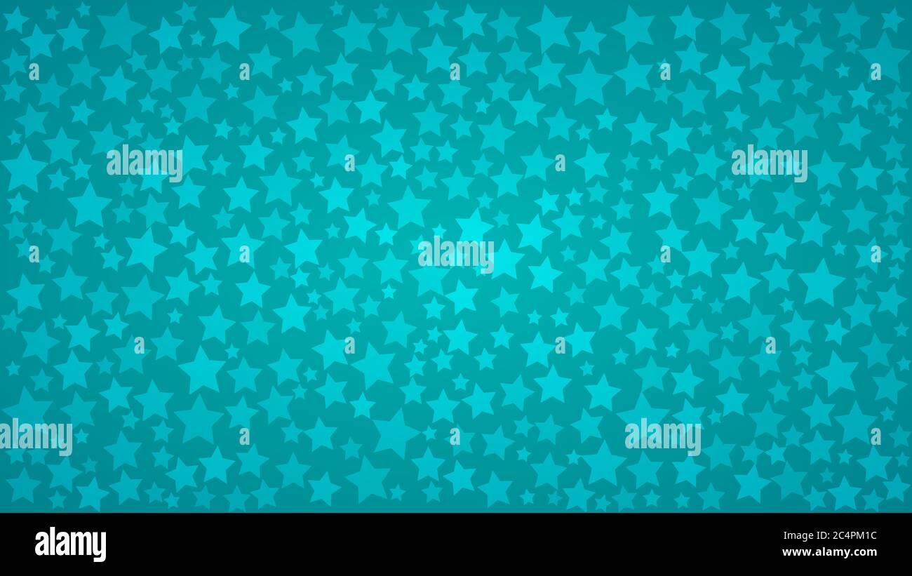 Abstract background of stars of different sizes in light blue colors ...