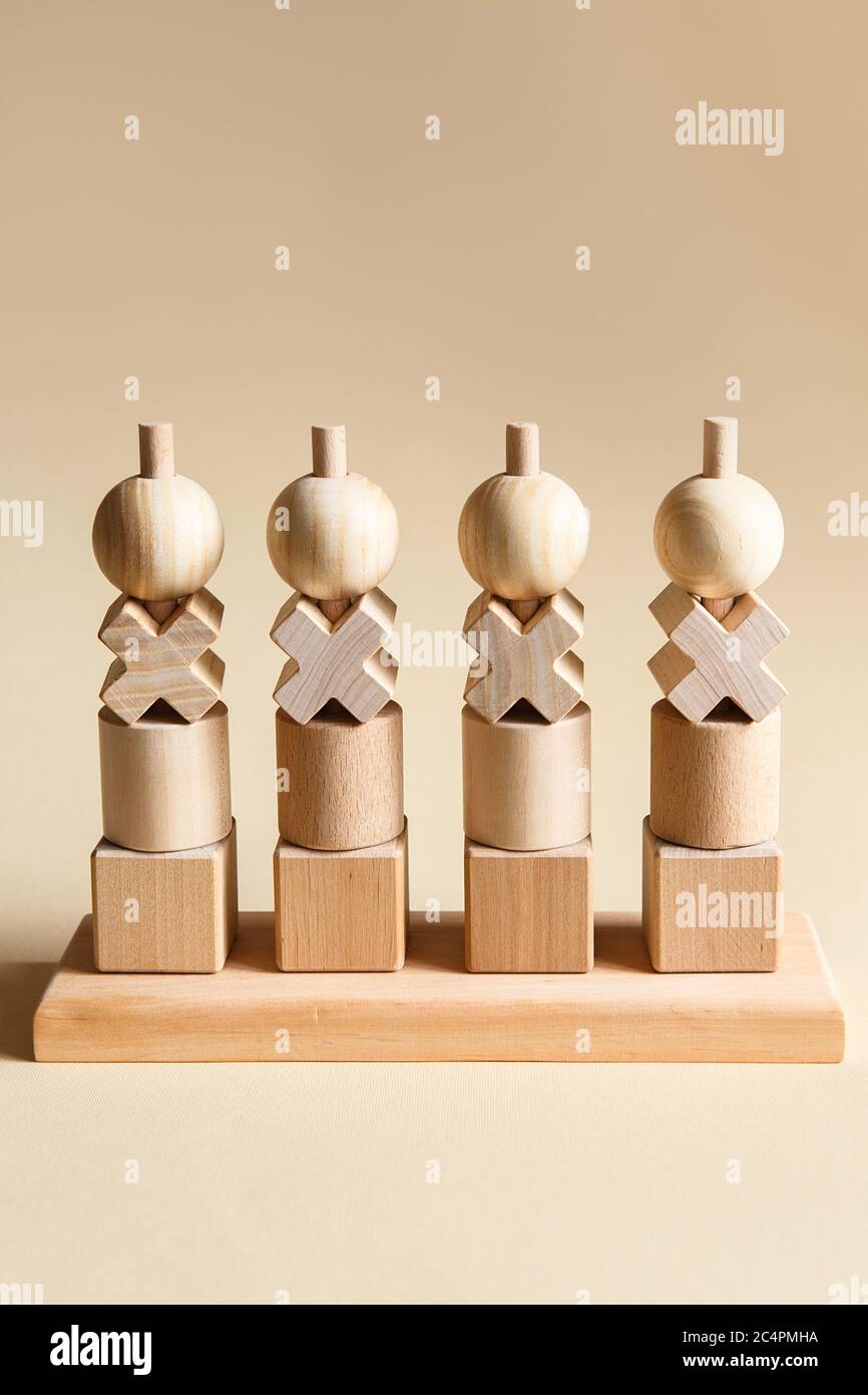 Children's wooden toys. Sequencing Blocks learning resource for ...