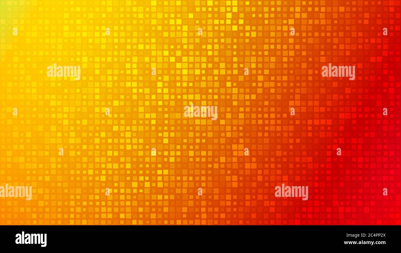 Abstract background of small squares or pixels of different sizes in ...