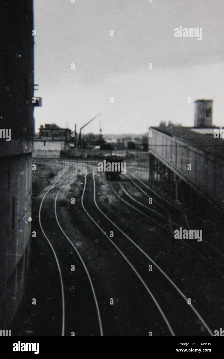 Fine 70s vintage black and white lifestyle photography of the tracks ...