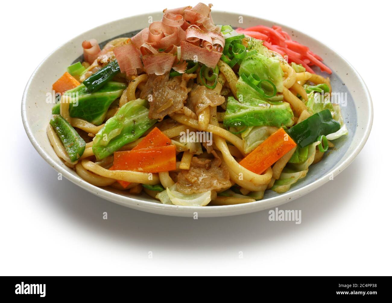 yaki udon , a kind of japanese udon noodle dish, pan fried udon noodles ...