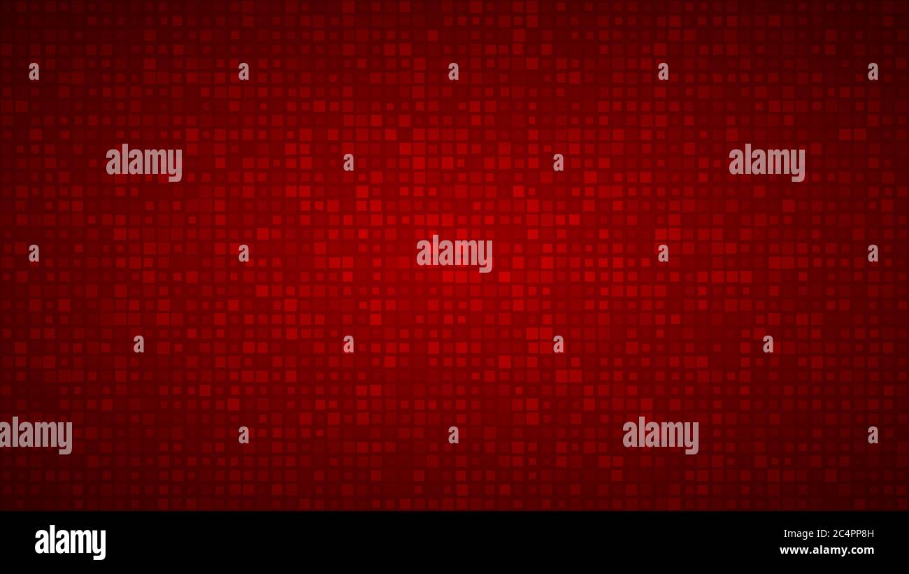 Abstract background of small squares or pixels of different sizes in ...