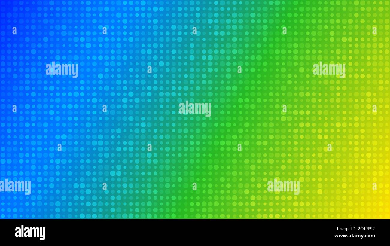 Abstract background of small circles or pixels of different sizes in ...