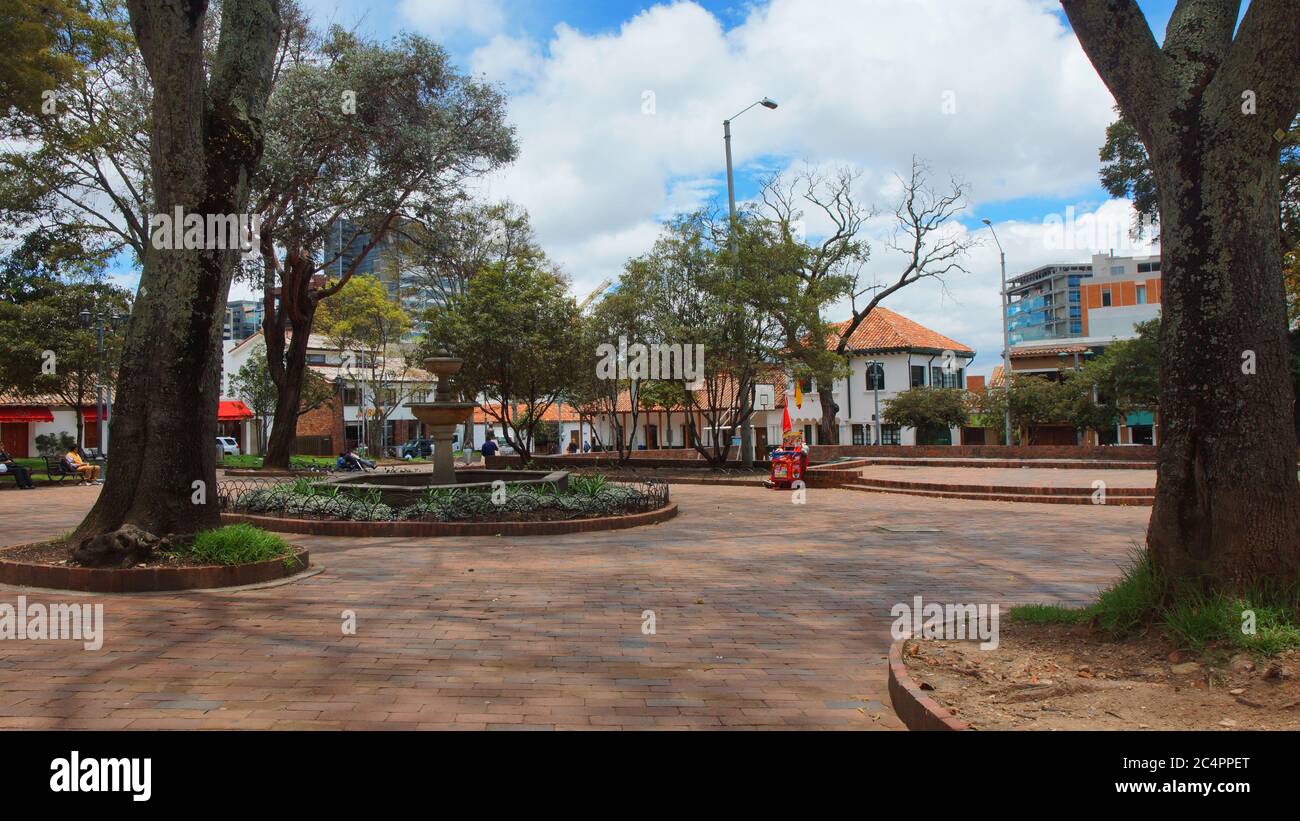 Bogota, Cundinamarca / Colombia - April 8 2016: View of central park of ...