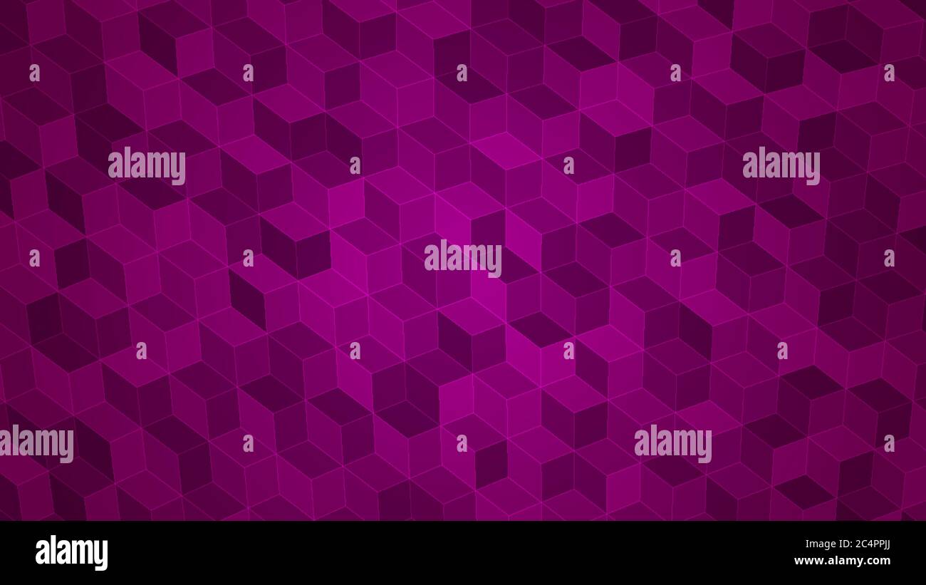 Abstract background of isometric cubes in purple colors Stock Vector ...