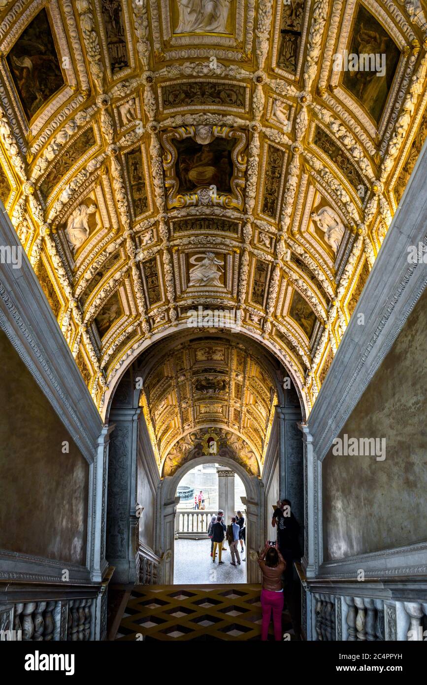 Venice, Italy - May 20, 2017: Staircase of the Renaissance inside the ...