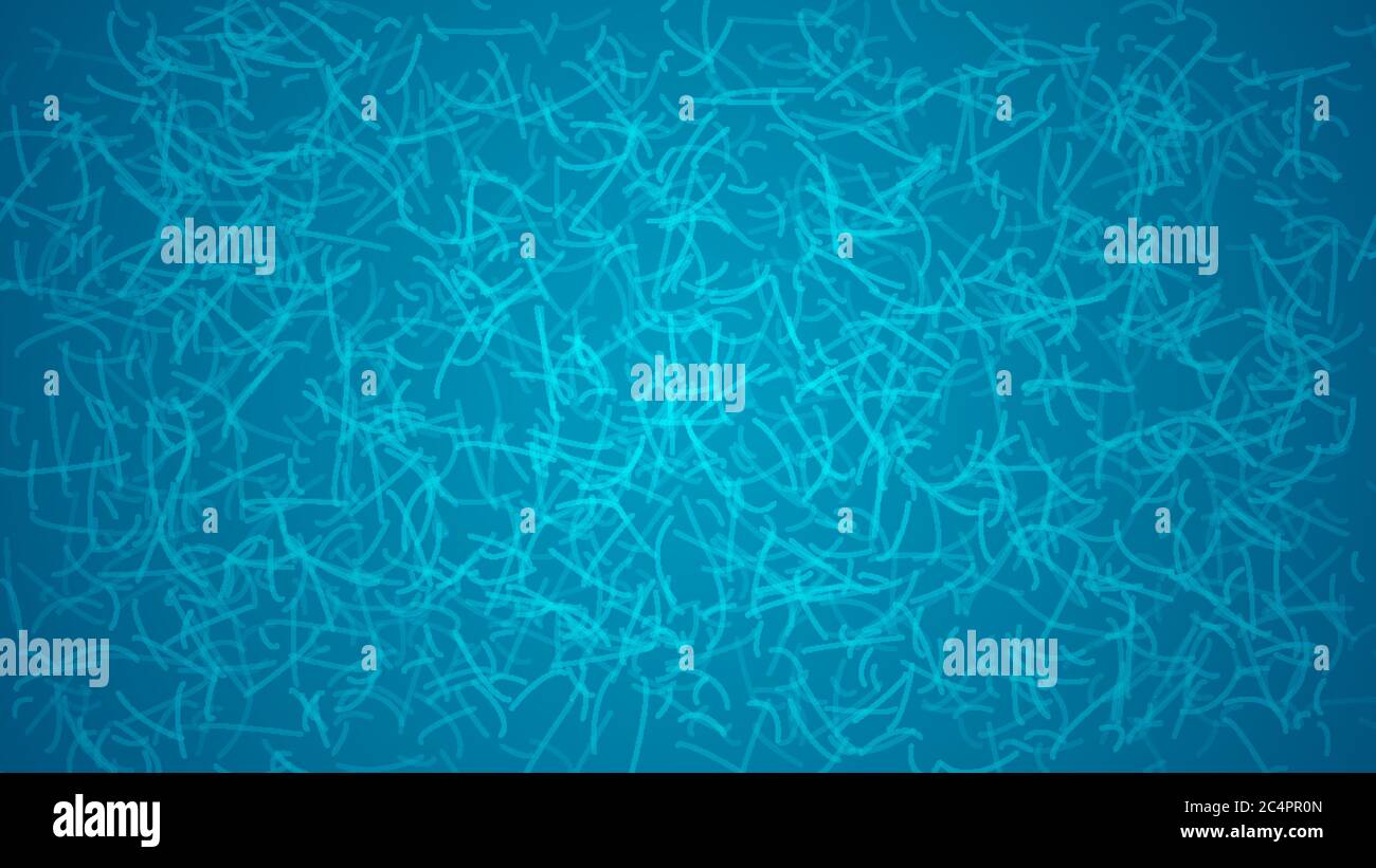 Abstract light background of curves or scratches in light blue colors ...