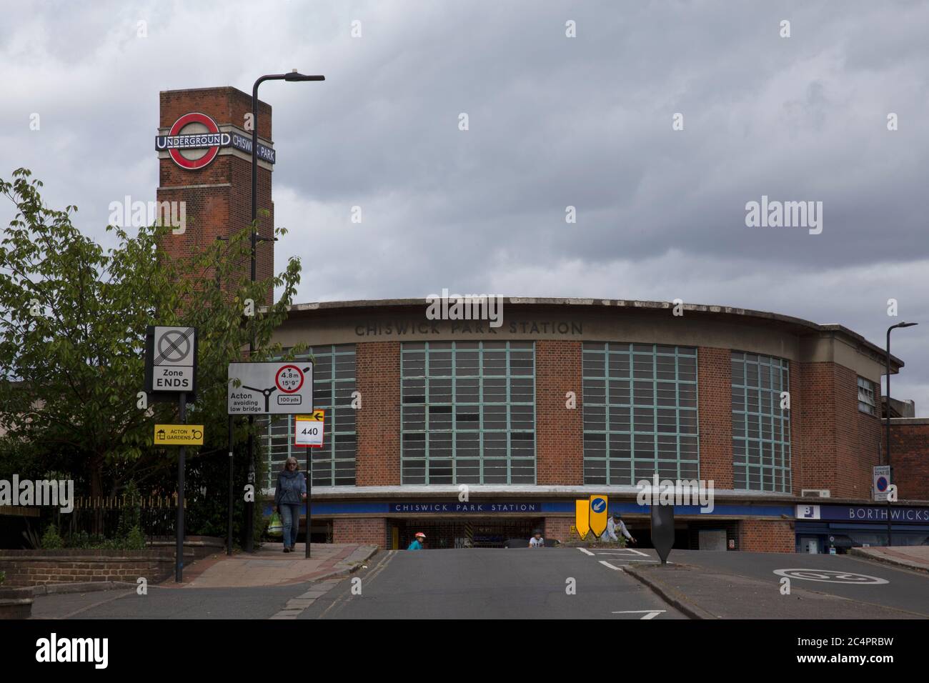 Chiswick Park underground station, designed by Charles Holden in a ...