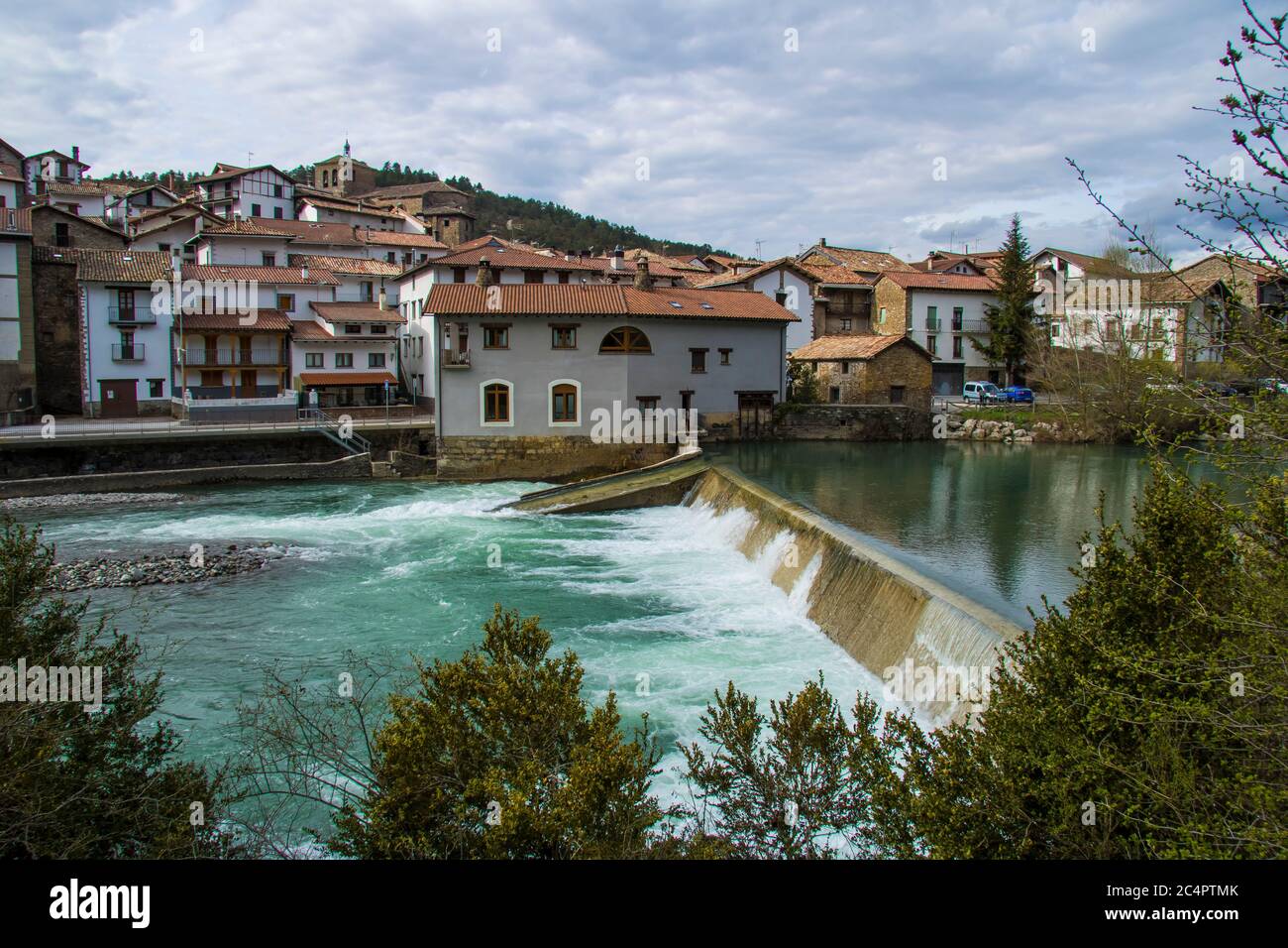 Burgui village in Navarre province, Spain Stock Photo - Alamy