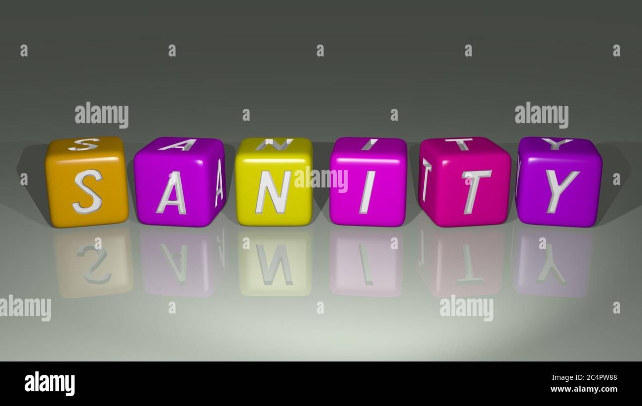 Sanity combined by dice letters and color crossing for the related ...