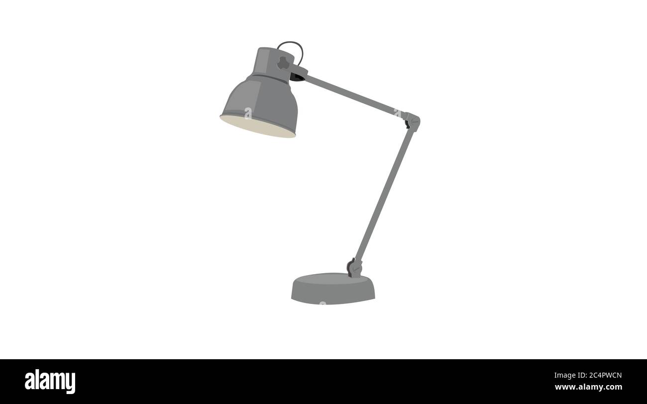 Vector Isolated Illustration of a Desk Lamp Stock Vector Image & Art ...