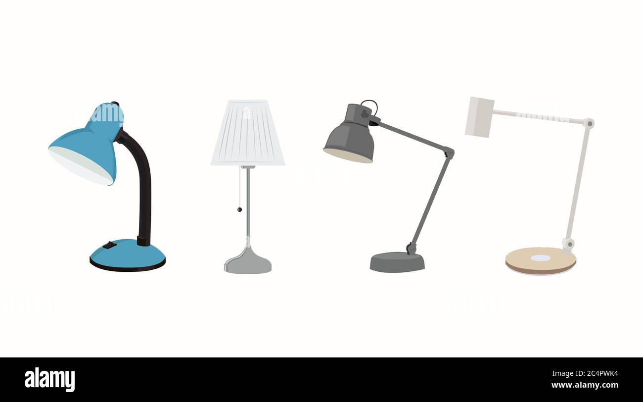 Vector Set of Lamps Illustrations Stock Vector Image & Art - Alamy
