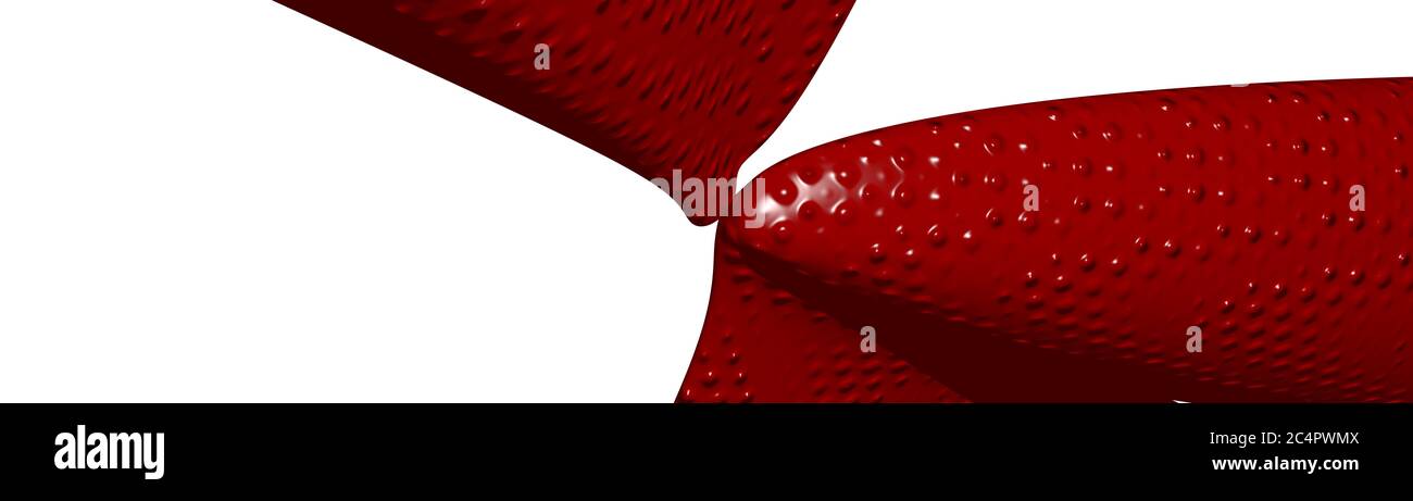 Ultra wide 3D abstract background of curved geometrical patterns of ...