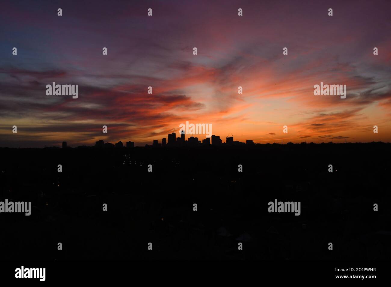 Sunset in Toronto Stock Photo - Alamy