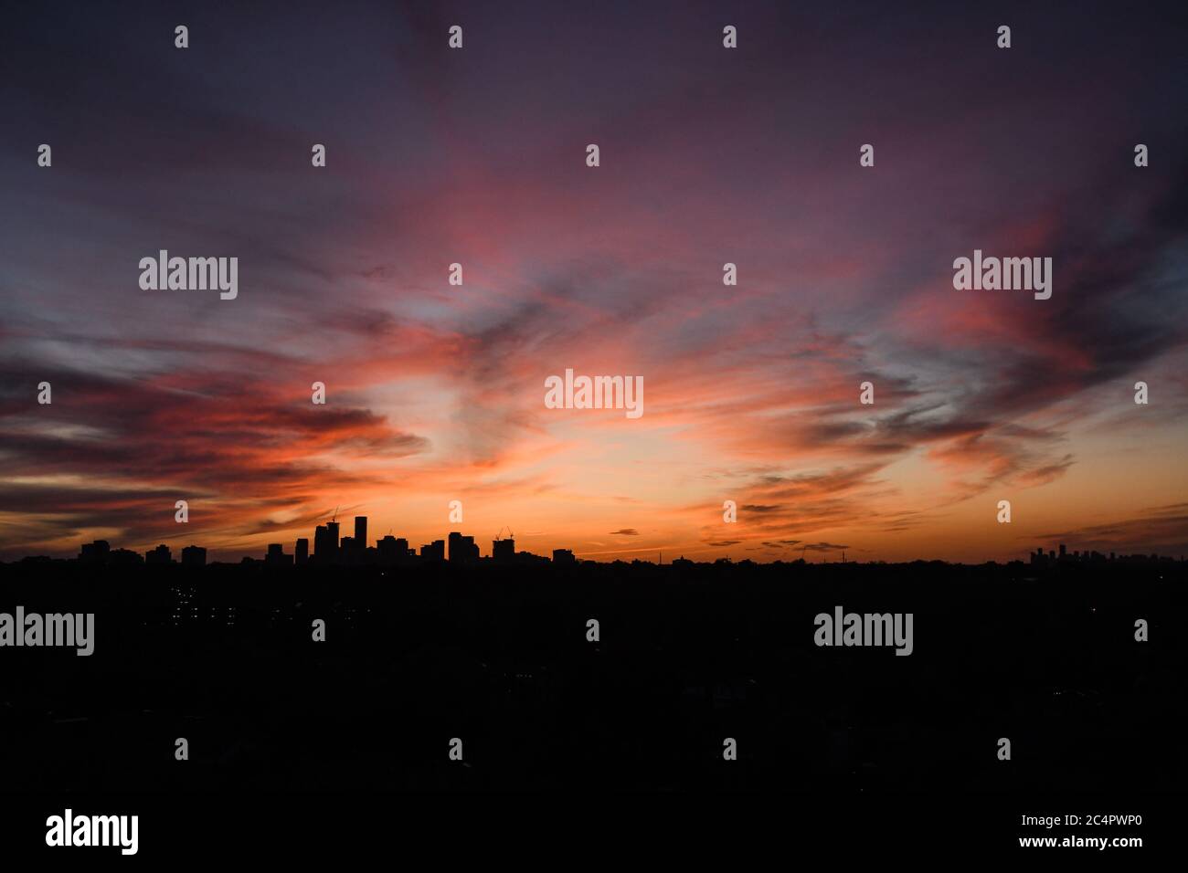 Sunset in Toronto Stock Photo - Alamy