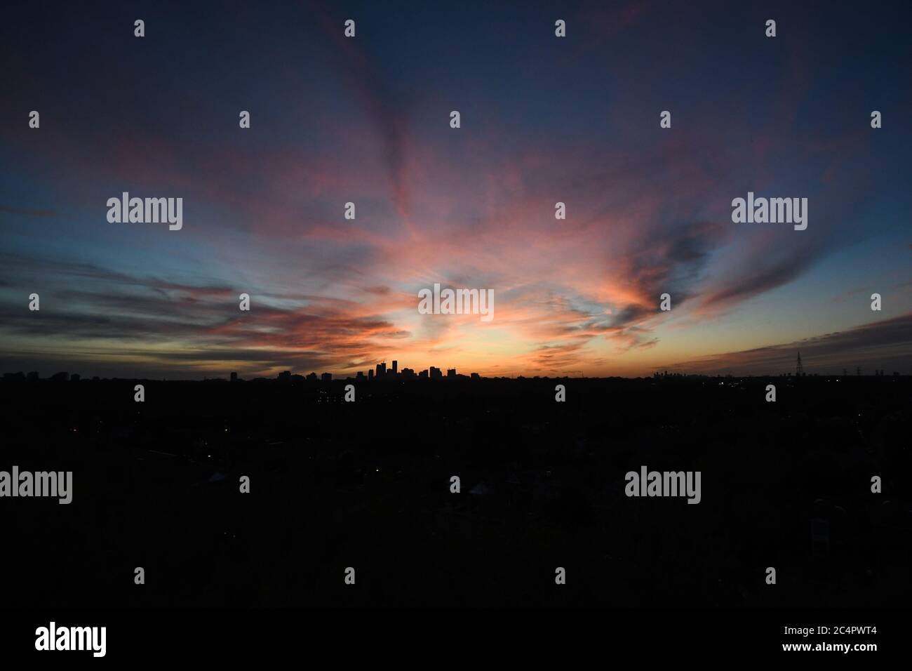 Sunset in Toronto Stock Photo - Alamy