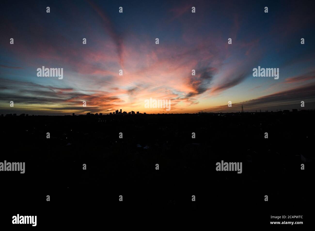 Sunset in Toronto Stock Photo - Alamy