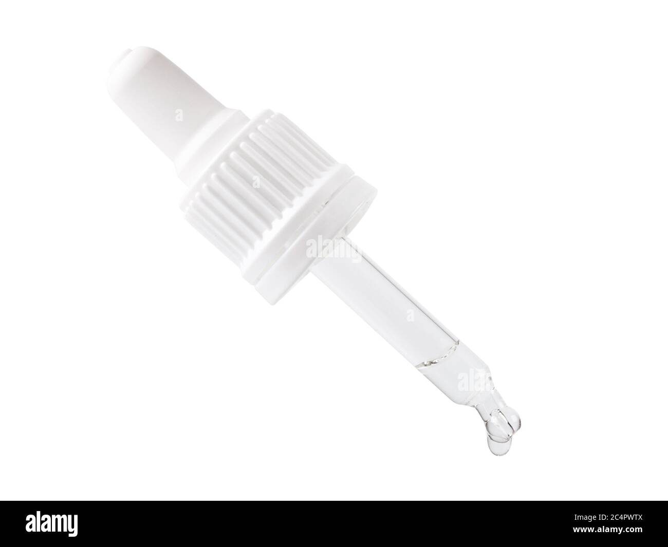 Pipette with a clear liquid. Isolated on a white background Stock Photo ...