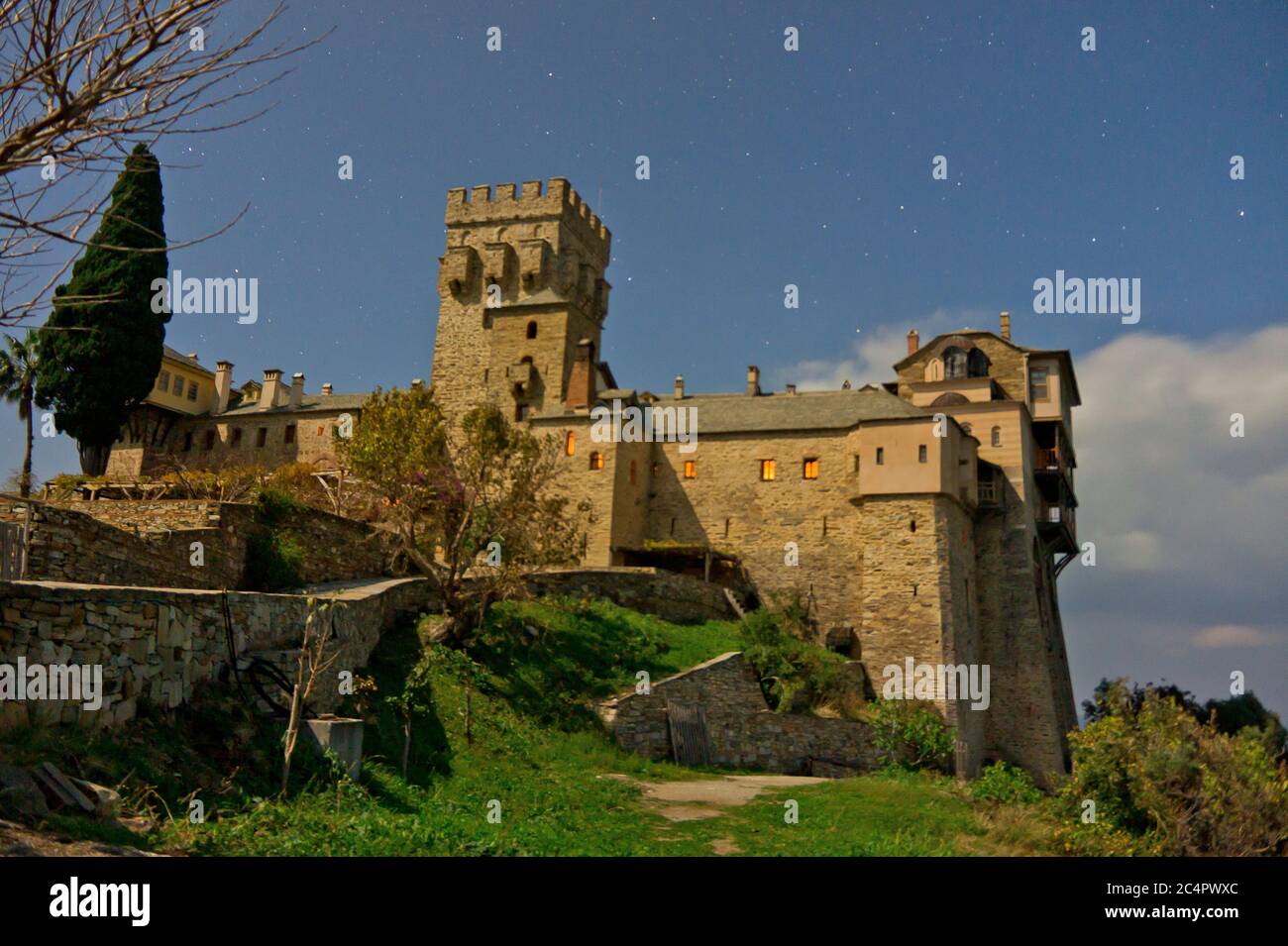 Stavronikita monastery in Mount Athos, Greece Stock Photo - Alamy