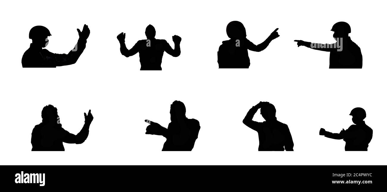 sticker icons with silhouettes of a motorcyclist with different ...