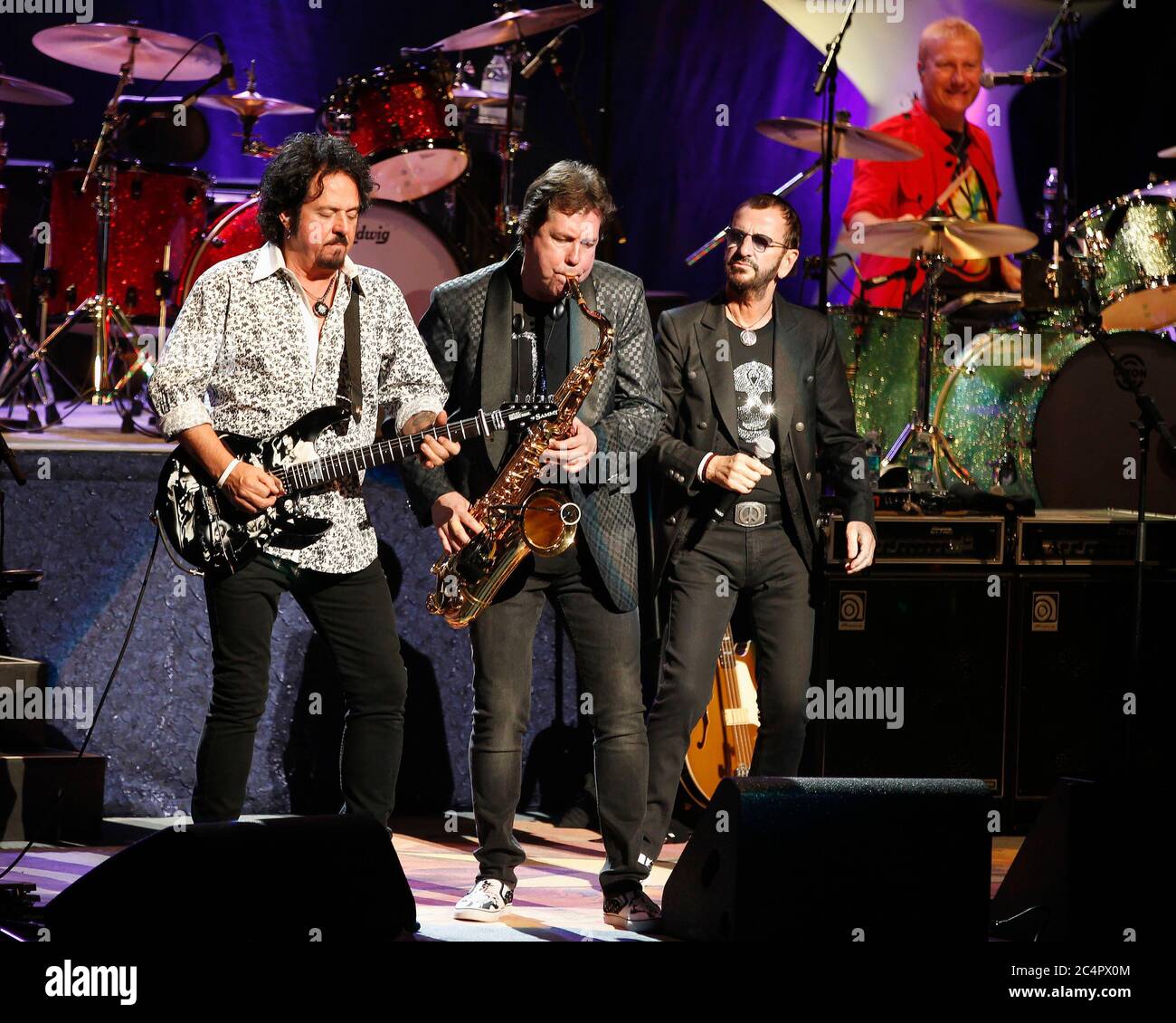 Steve Lukather and Warren Ham perform with Ringo Starr and the All ...