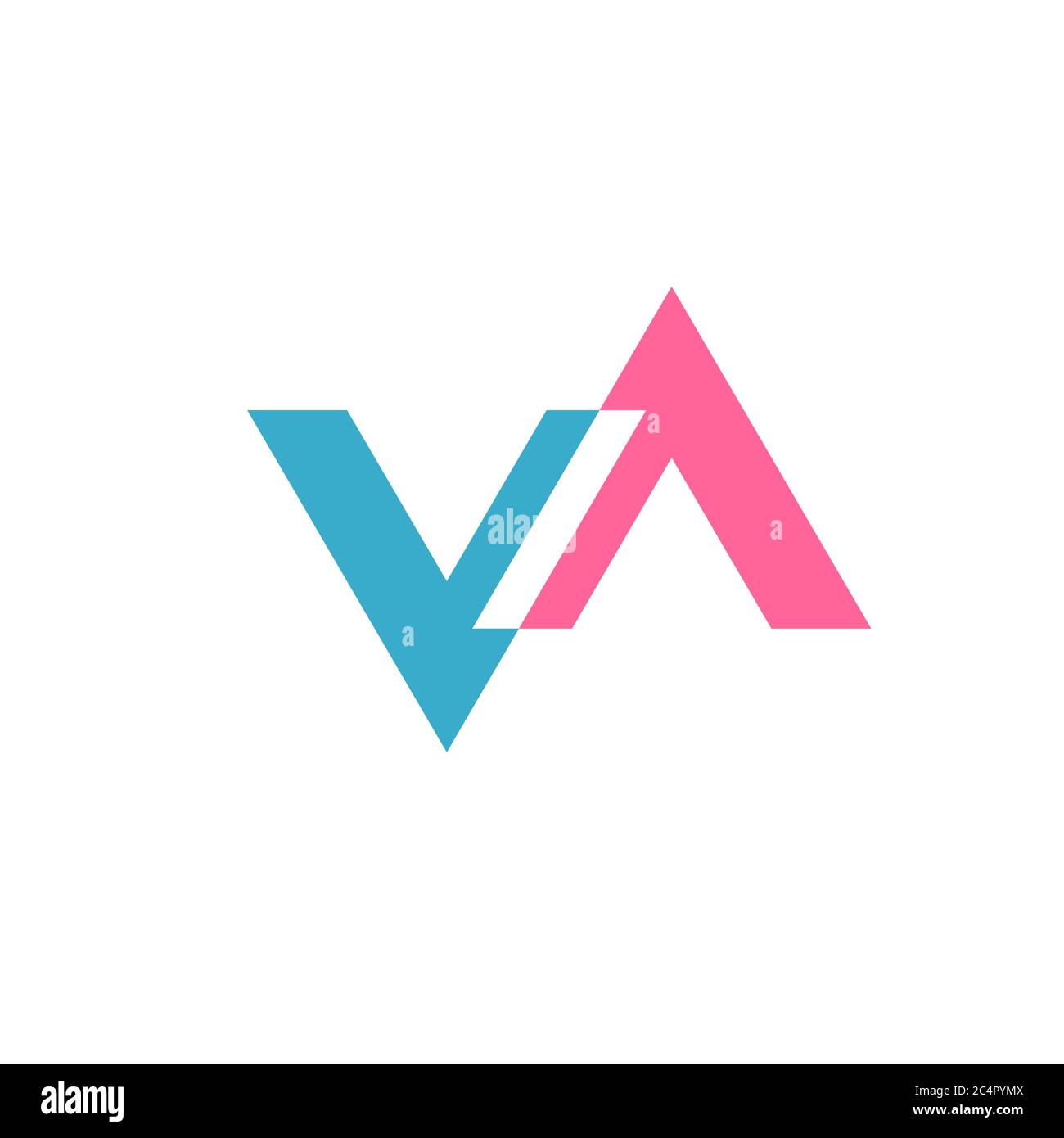 VA letter logo. Stock vector illustration isolated on white background ...