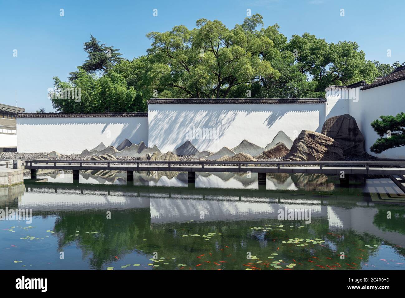 View of architecture in Suzhou Museum. Shot in suzhou, China Stock ...