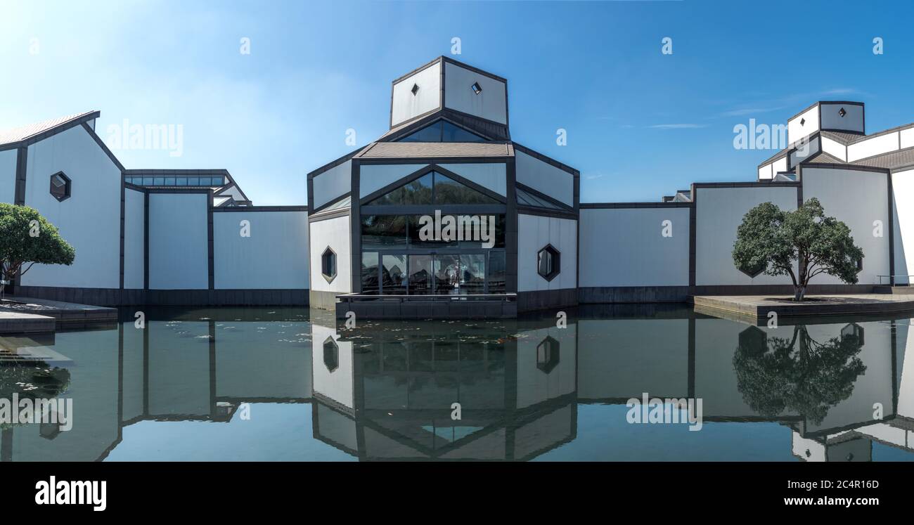 View of architecture in Suzhou Museum. Shot in suzhou, China Stock ...
