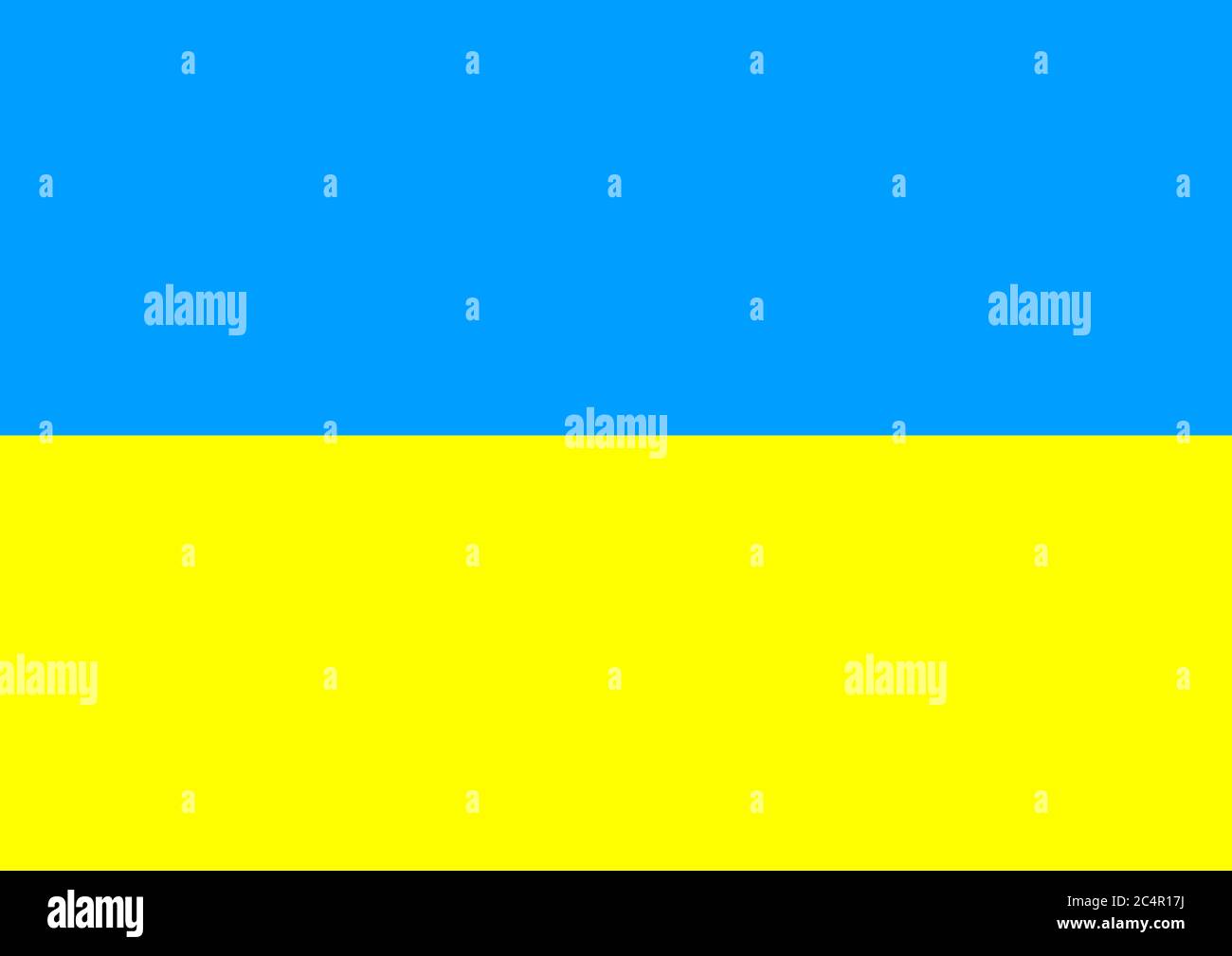 The national flag of Ukraine is yellow and blue Stock Vector Image ...