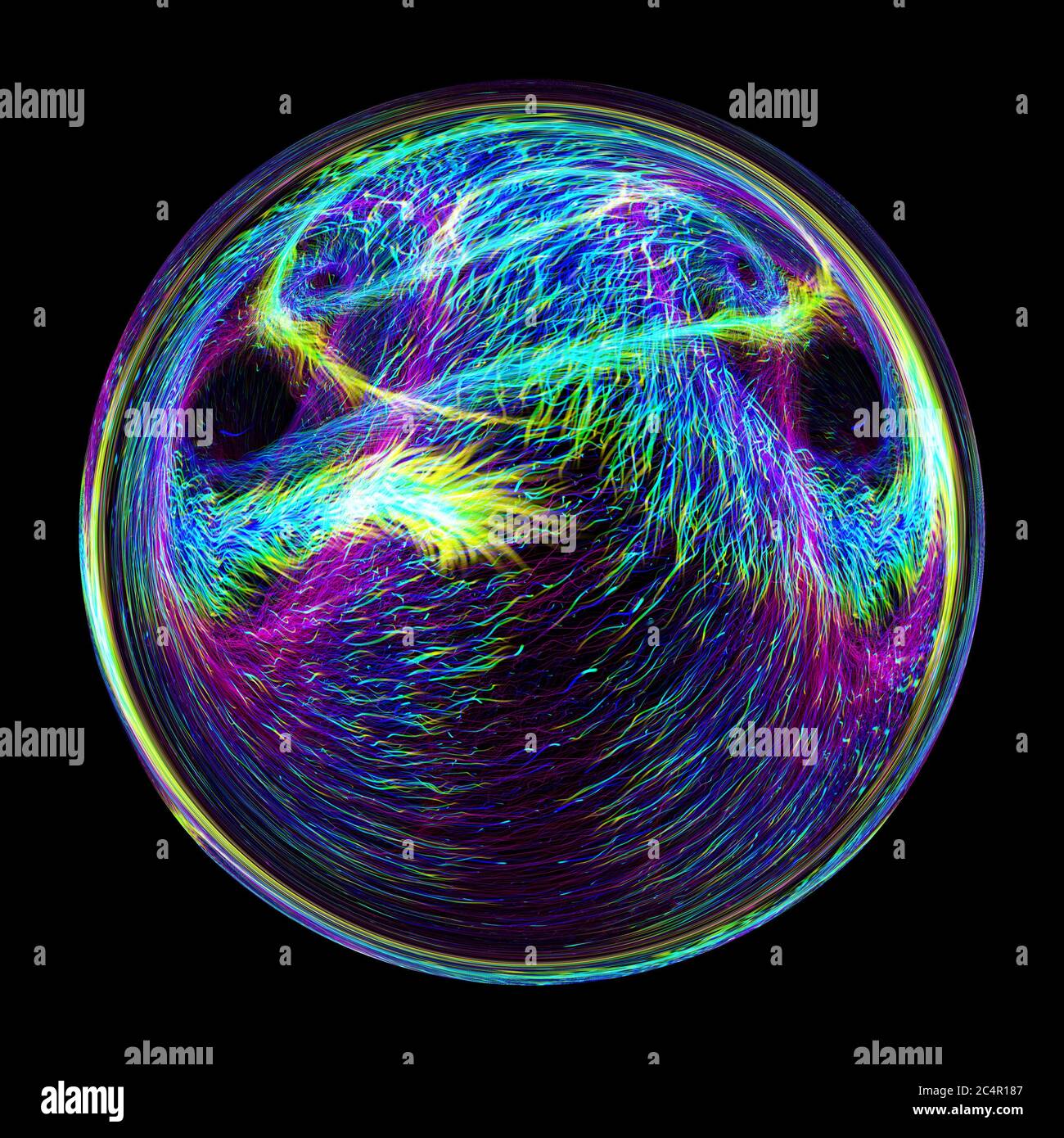 Abstract digital art of fantasy colorful glowing particles Stock Photo ...