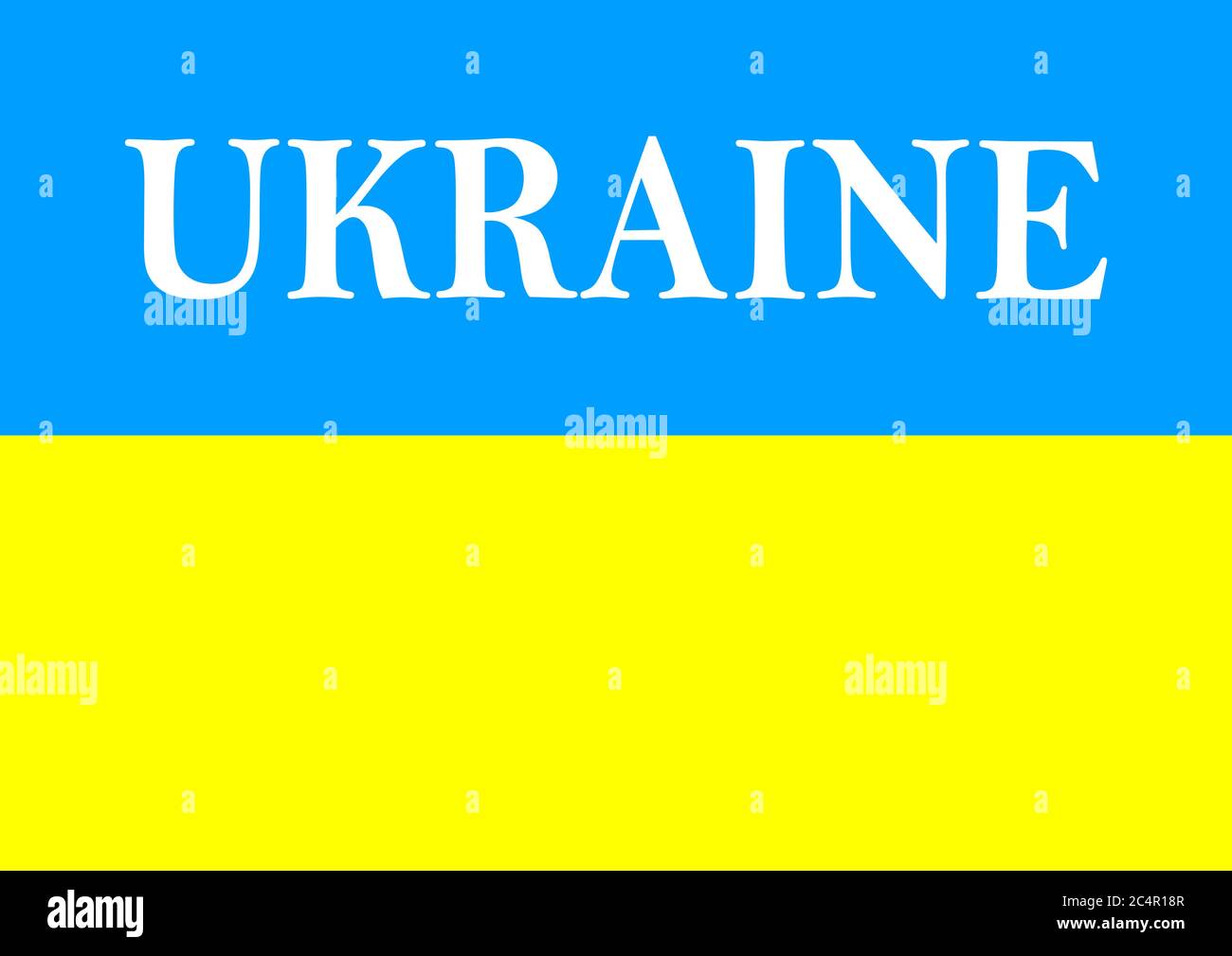 The national flag of Ukraine is yellow and blue Stock Vector Image ...