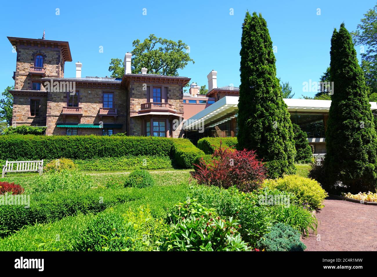 PRINCETON, NJ -14 JUN 2020- View of the Prospect House and Gardens on ...
