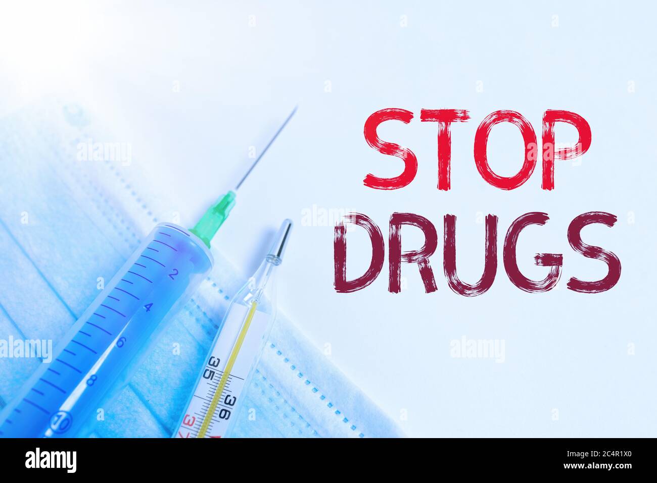 Writing note showing Stop Drugs. Business concept for put an end on the ...