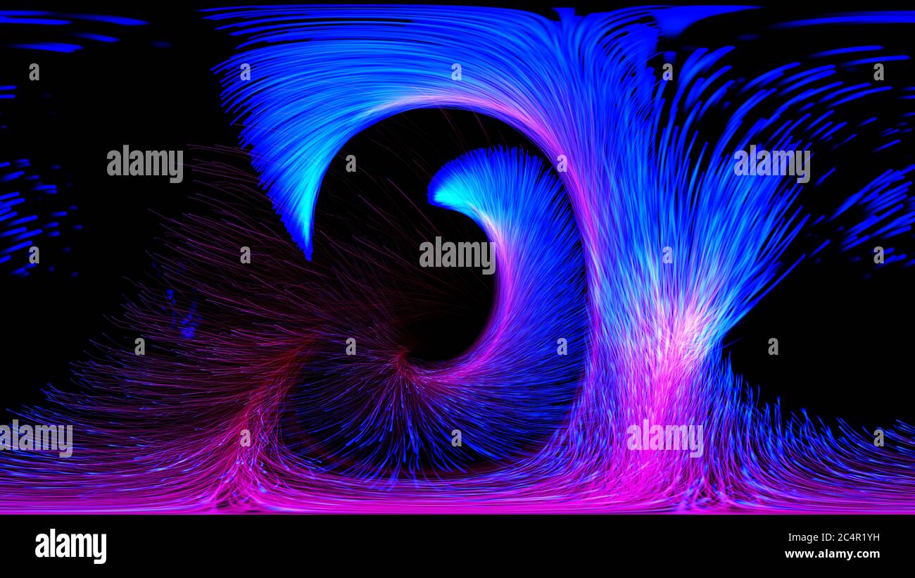 Equirectangular environment map of a colorful glowing particles. 360 ...