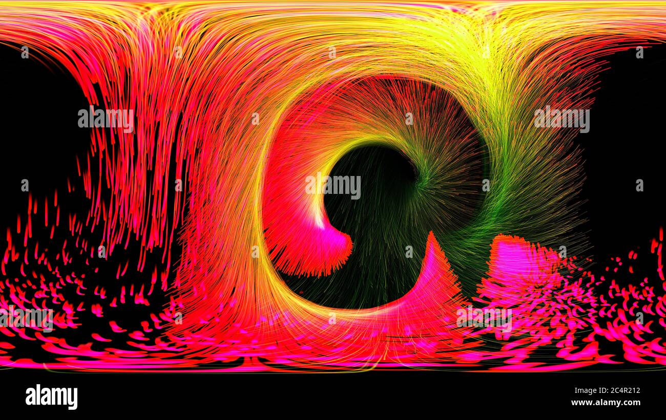 Equirectangular environment map of a colorful glowing particles. 360 ...