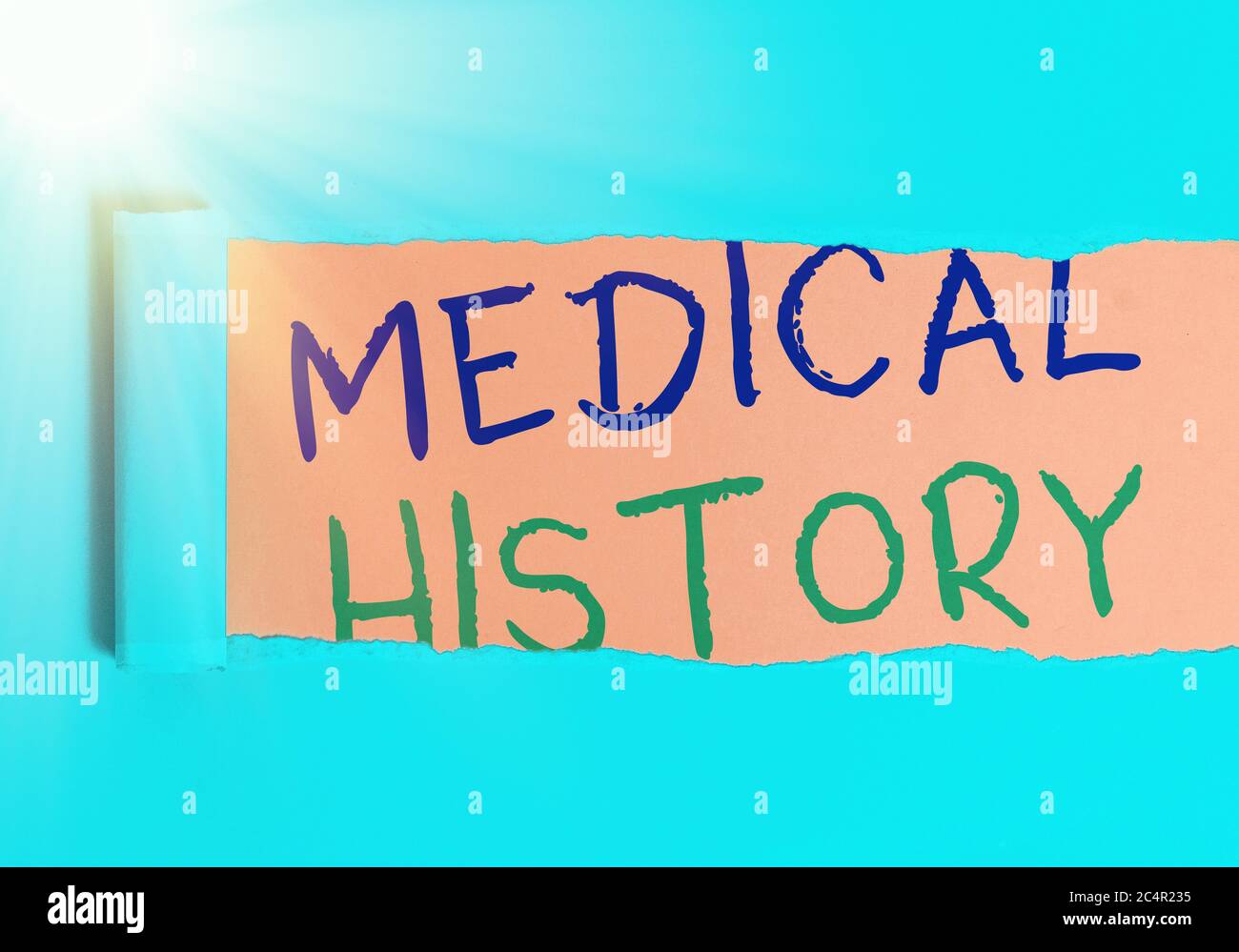 Handwriting text writing Medical History. Conceptual photo record of ...
