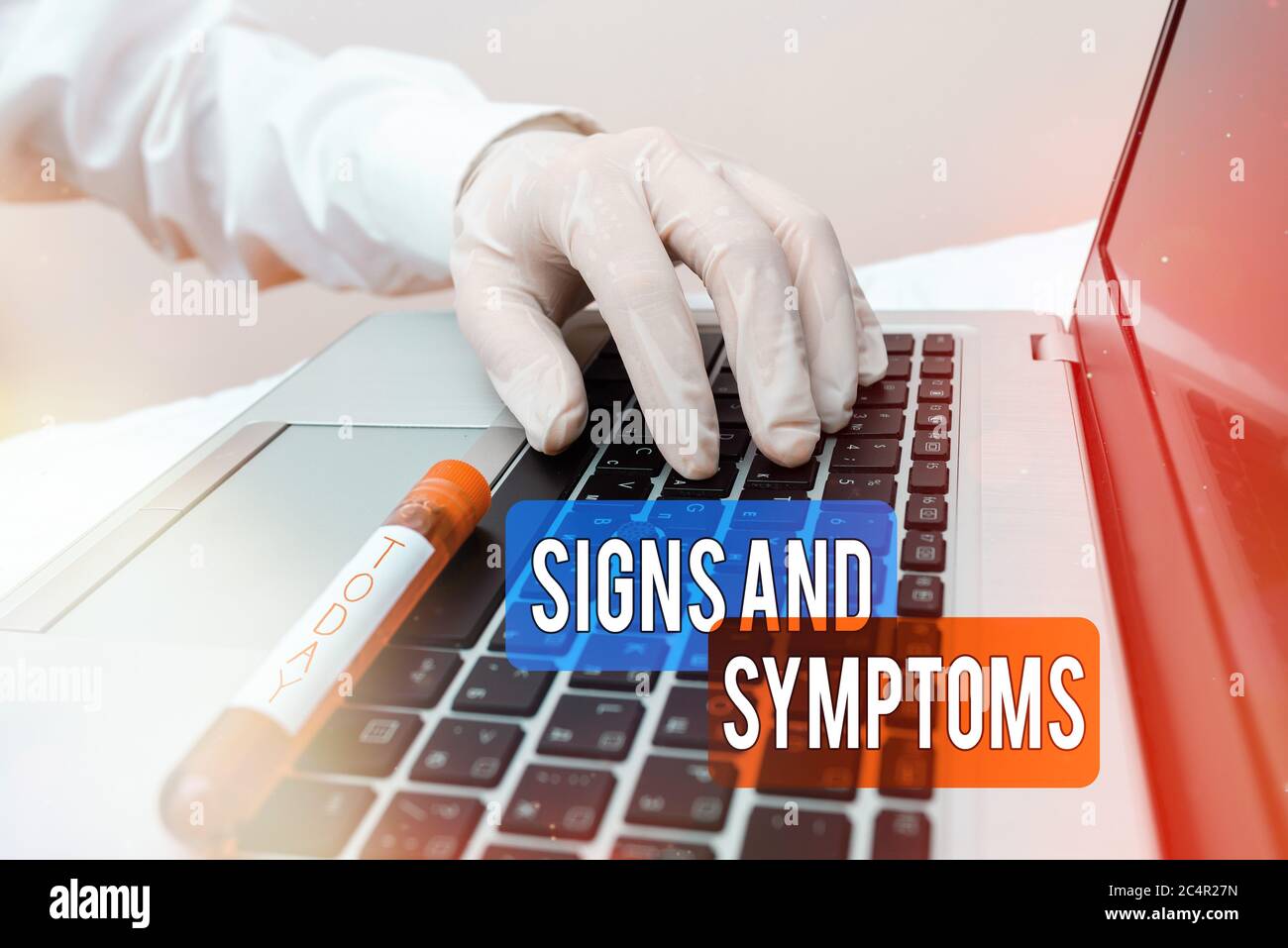 Handwriting text writing Signs And Symptoms. Conceptual photo ...