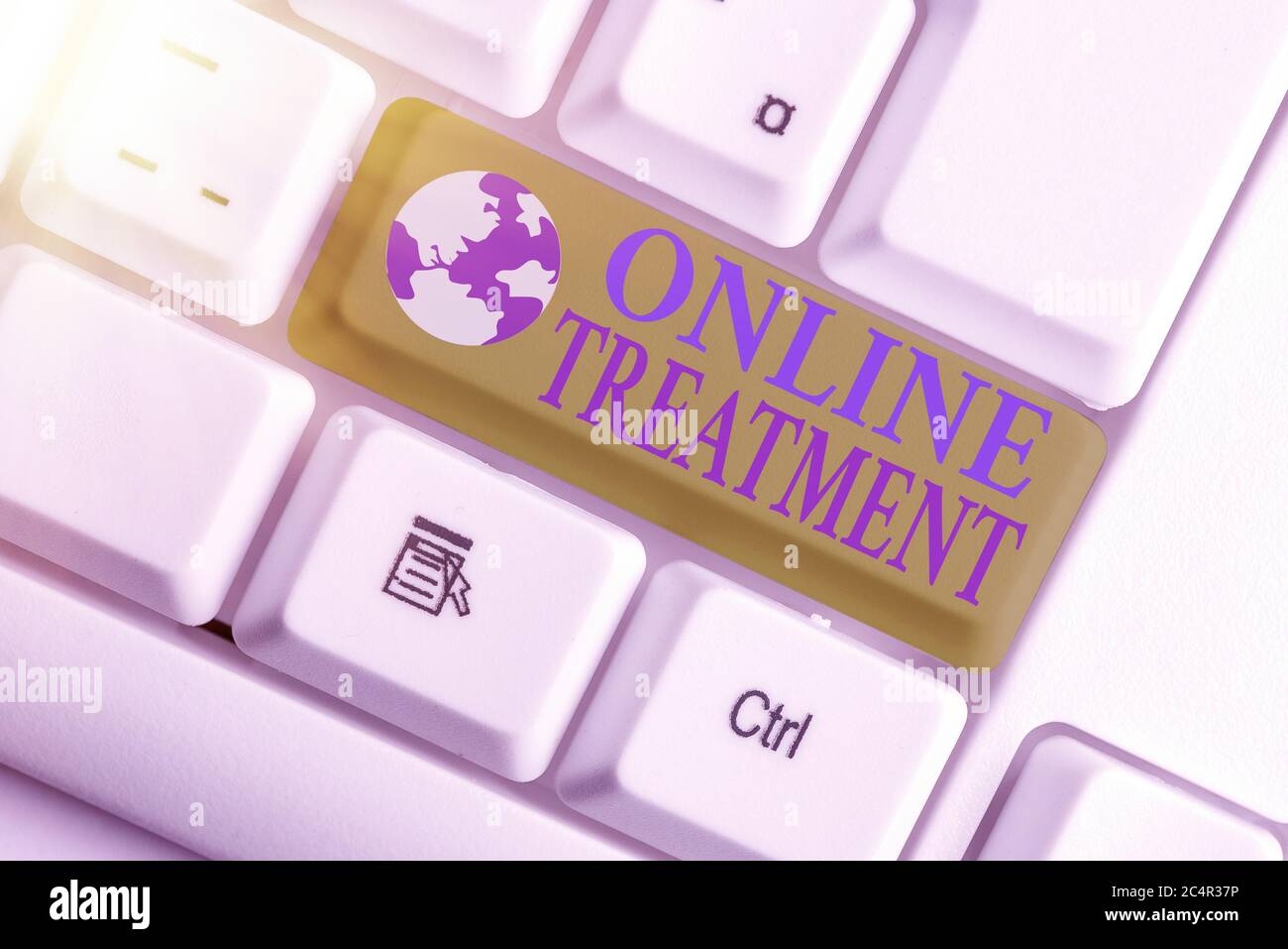 Word writing text Online Treatment. Business photo showcasing providing ...