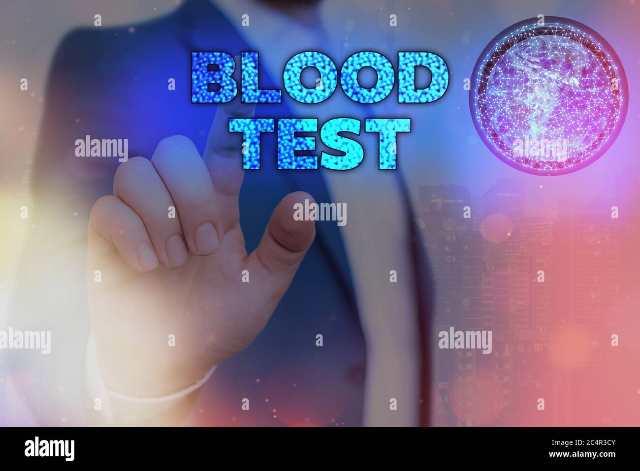 Writing note showing Blood Test. Business concept for Extracted blood ...