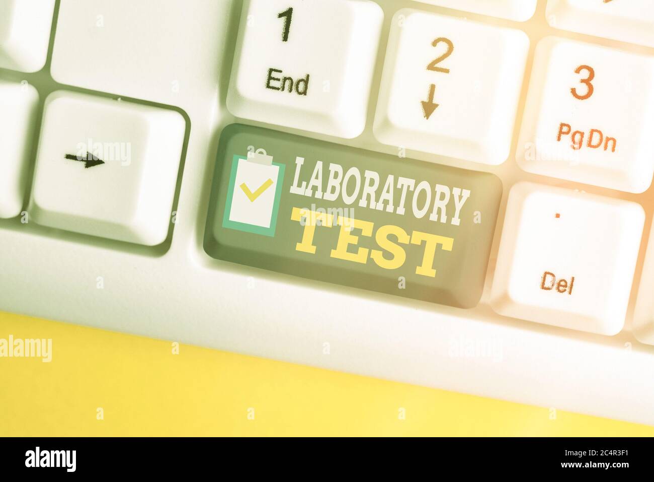 Writing note showing Laboratory Test. Business concept for ...