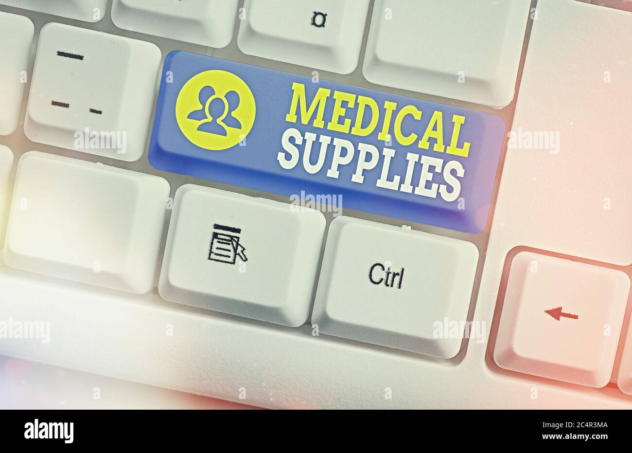 Text sign showing Medical Supplies. Business photo text Items necessary ...